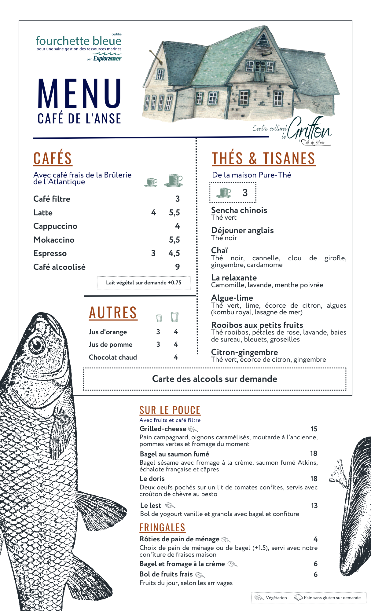 Menu déjeuner | Centre culturel Le Griffon